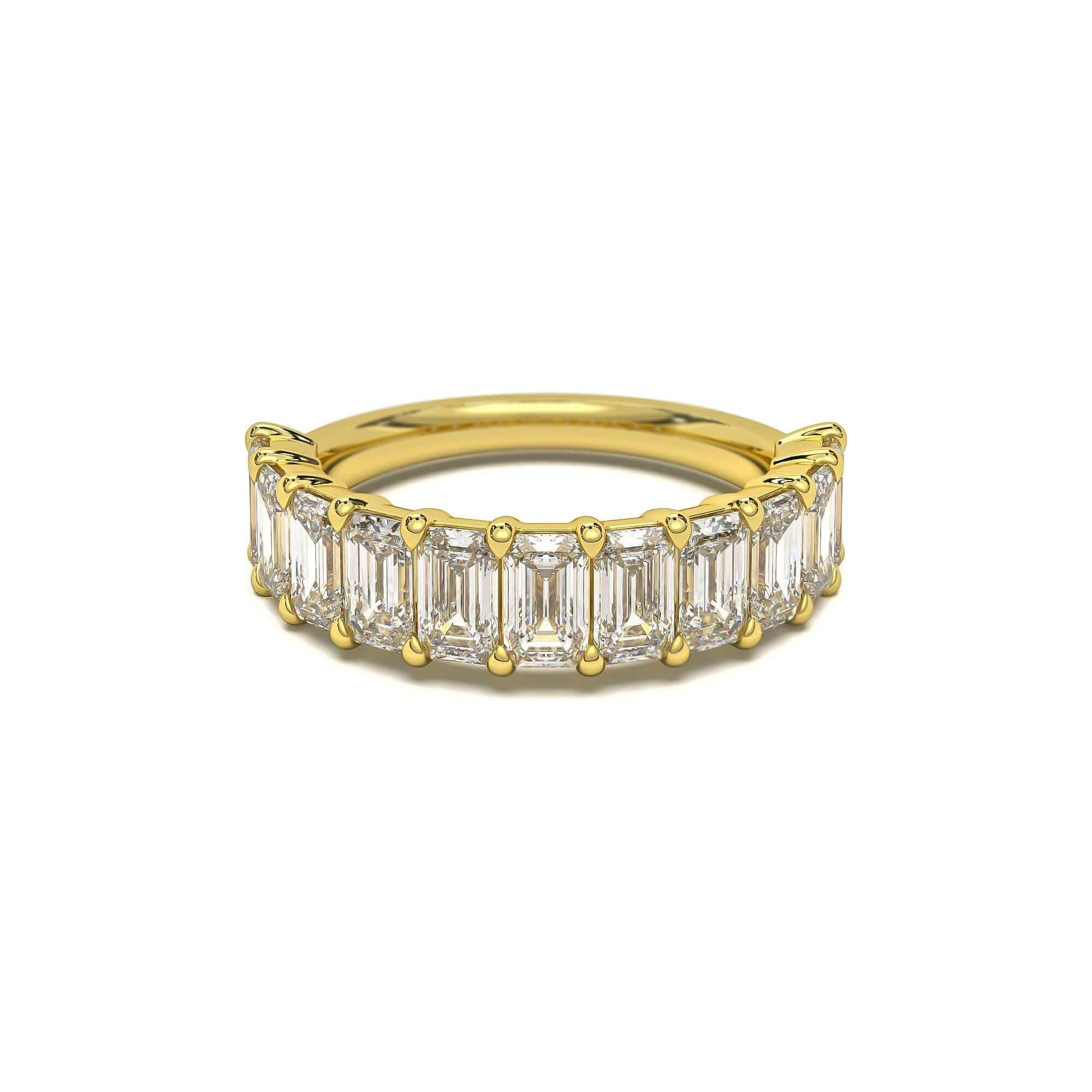 Chunky Emerald Cut Diamond Band
